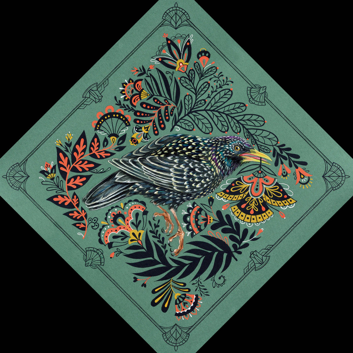 Hex Sign Print – Wild Lark