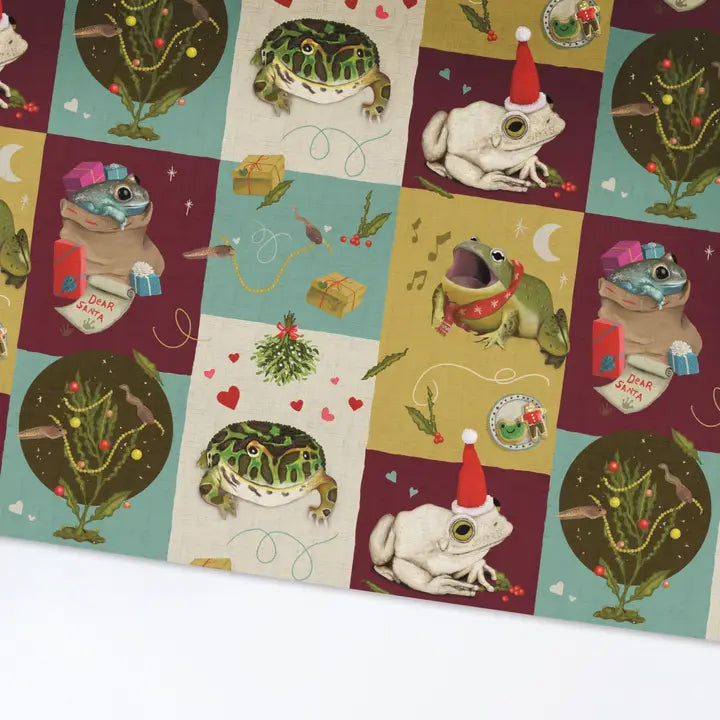 Christmas Frogs Wrapping Paper – Wild Lark