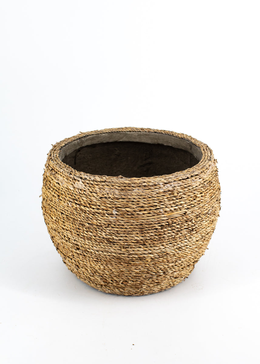 Natural Reed Textured Planter – Wild Lark